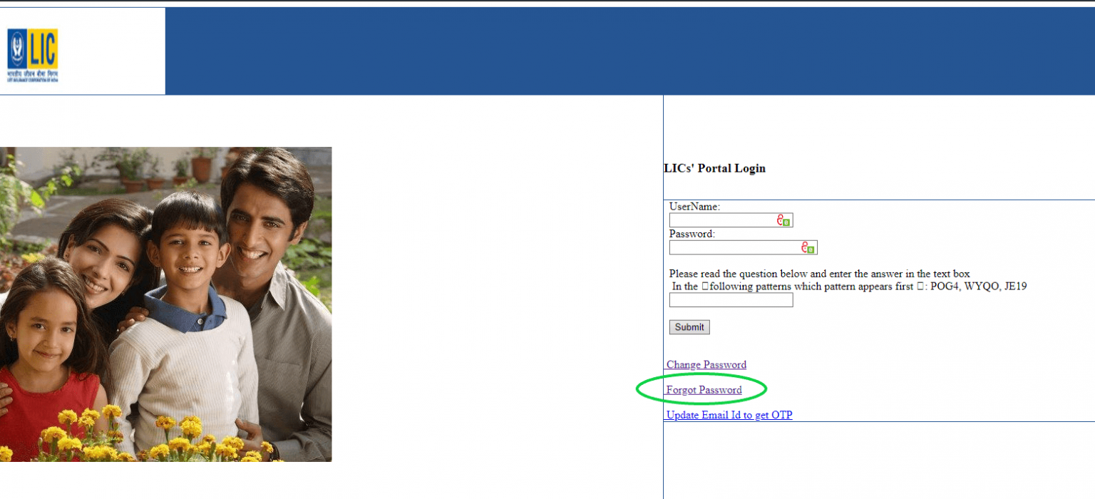 LIC Merchant Portal (login process, forgot password, change email ID)