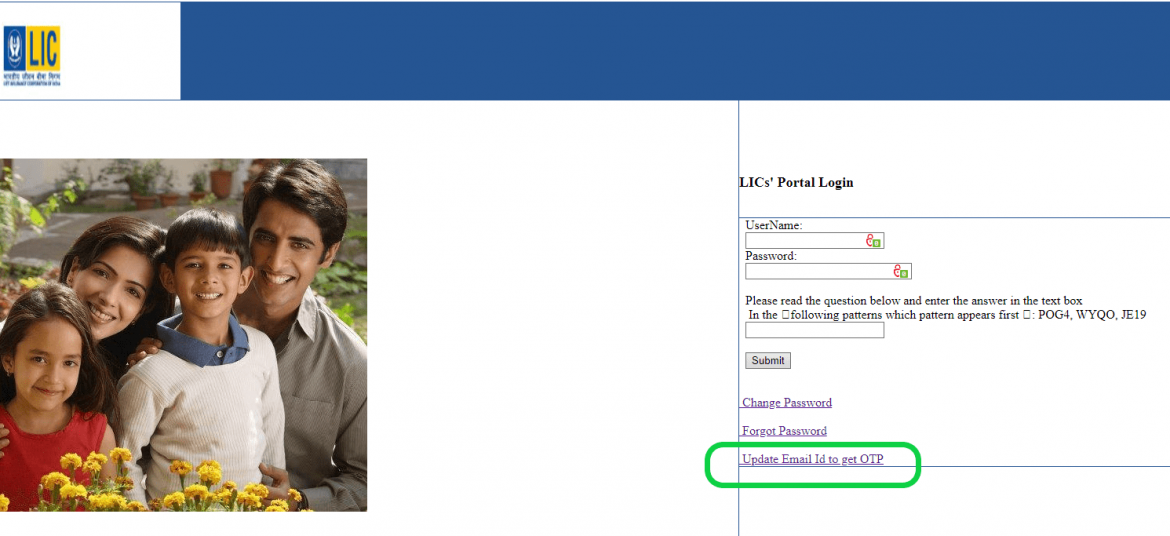LIC Merchant Portal (login process, forgot password, change email ID)