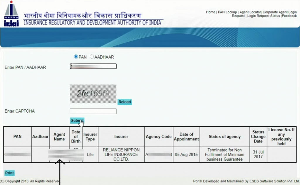 Check the status of an insurance agent through IRDA Pan Look up (Guide)